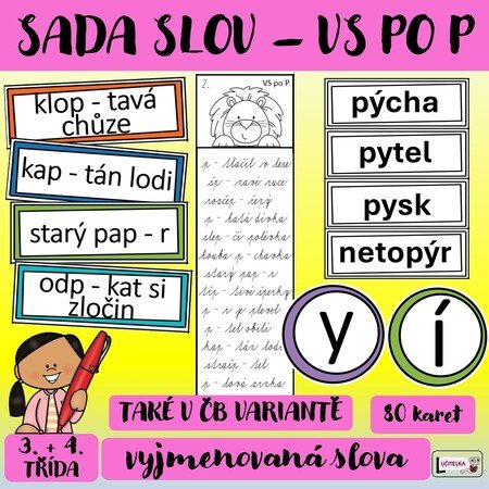 Sada slov - vyjmenovaná slova po P - Český jazyk | UčiteléUčitelům.cz